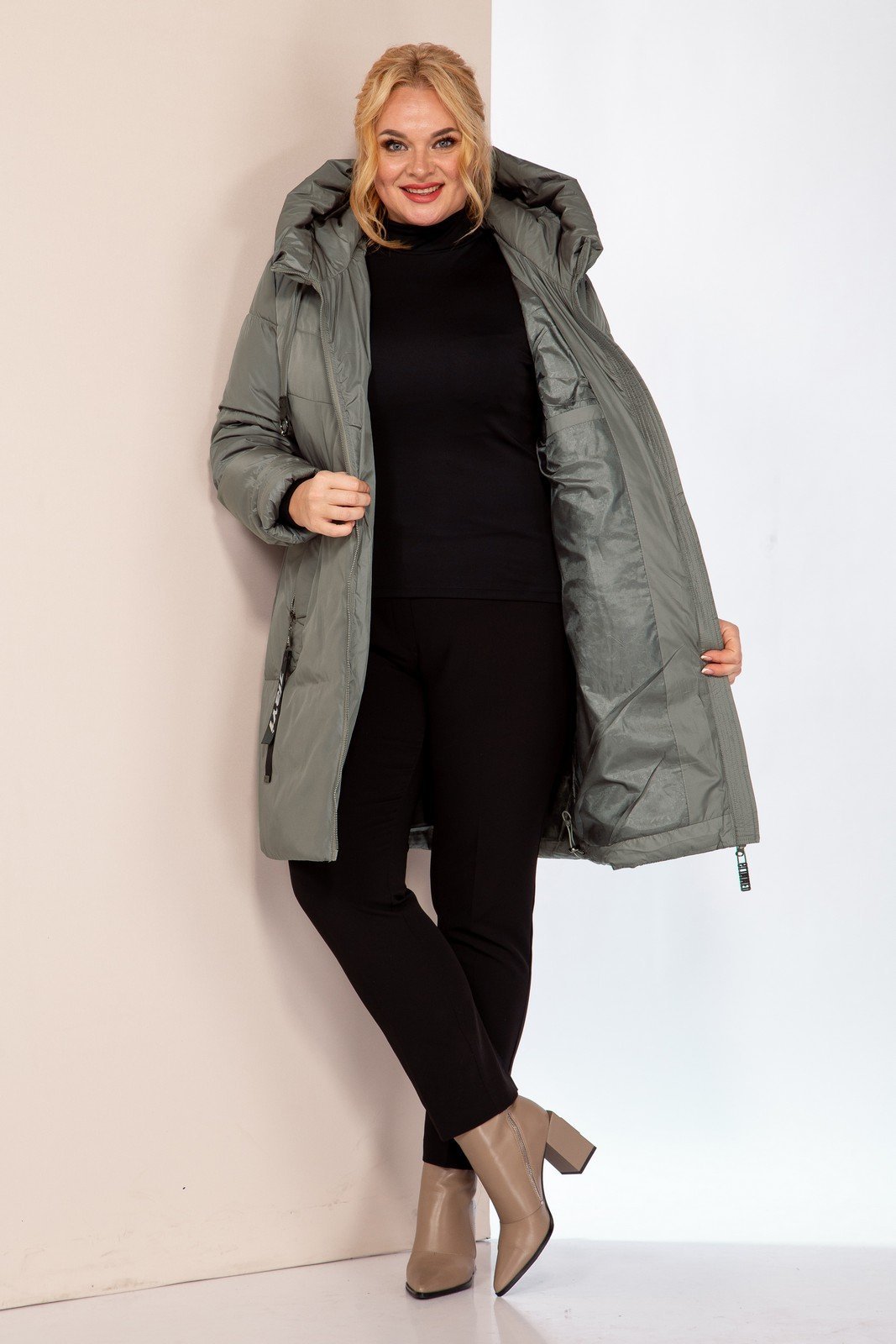 Куртка 2094 олива Shetti купить в интернет магазине Велесмода